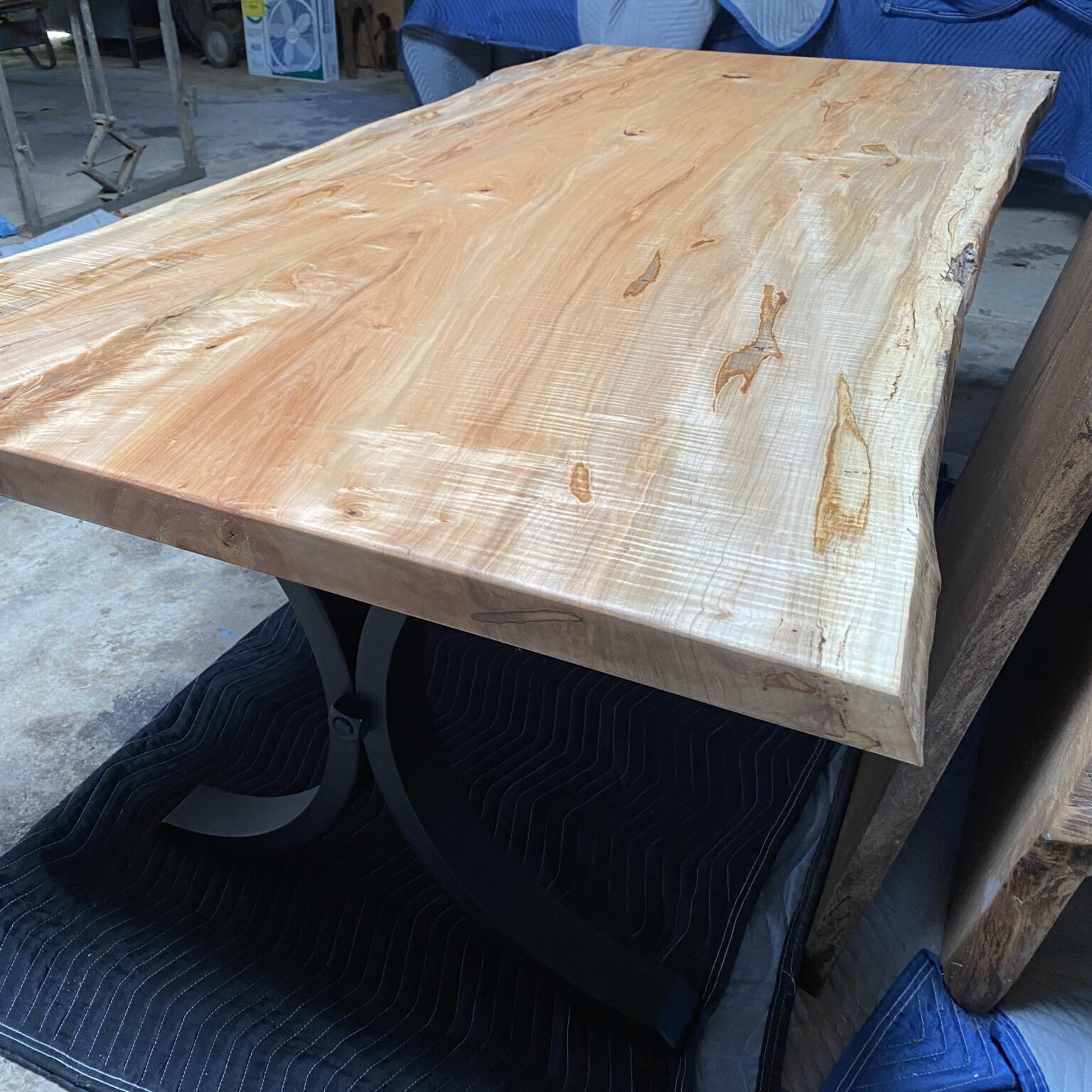 6' Long Maple Slab Table - Lancaster Live Edge