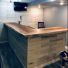 Bartop: Sycamore L Shape Bar With A Natural Finish - Lancaster Live Edge