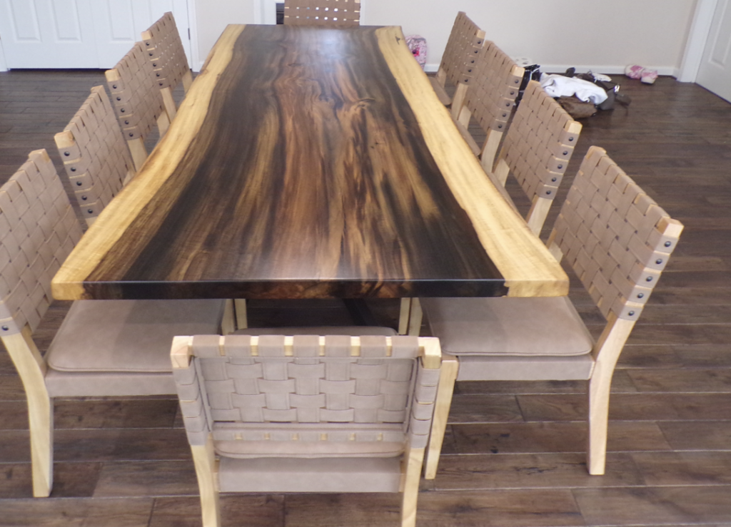 8'x 40'' Rainbow Poplar Live Edge Table - Lancaster Live Edge