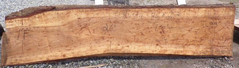 Hickory Live Edge Slabs For Sale | Lancaster Live Edge